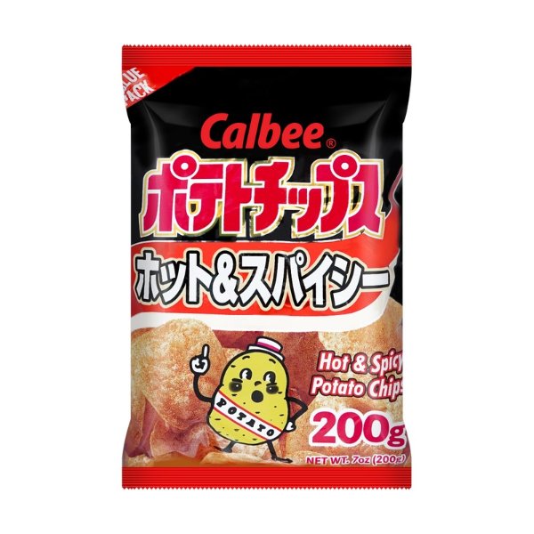 CALBEE Potato Chips Hot and Spicy Mega Size 200g CALBEE卡乐B 辣味薯片 200g 4.99 超值好货 | 北美省钱快报