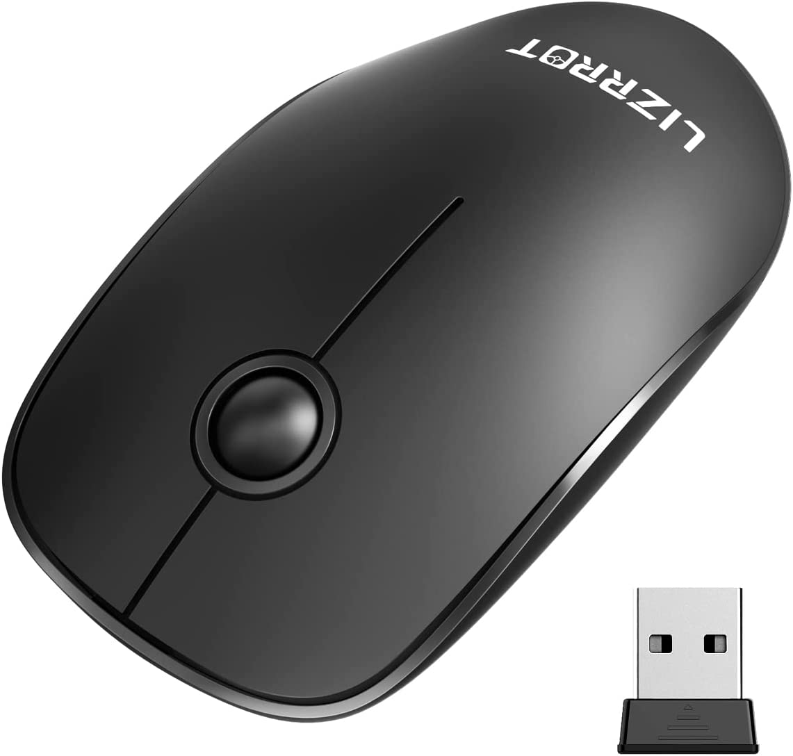 LIZRROT Wireless Mouse, Laptop Mouse 2.4G, Slim, Silent 无线鼠标，笔记本电脑鼠标 2 ...