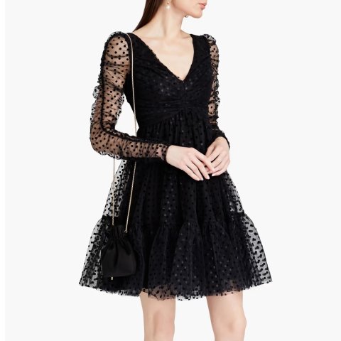 Gathered point d'esprit mini dress 连衣裙 750.00 超值好货 | 北美省钱快报