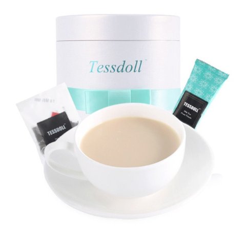 Tessdoll Premium Natural Healthy Milk Tea with Black Tea Leaf 12/ Gift ...
