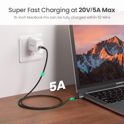 UGREEN USB C2C Cable 100W PD 6FT UGREEN USB C2C 数据线 100W PD 1.8米 10.99 ...