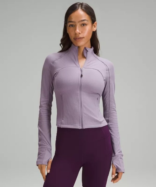 Cropped Define Jacket Ribbed Nulu Cropped Define Jacket 夹克外套 $104.00 超值 ...