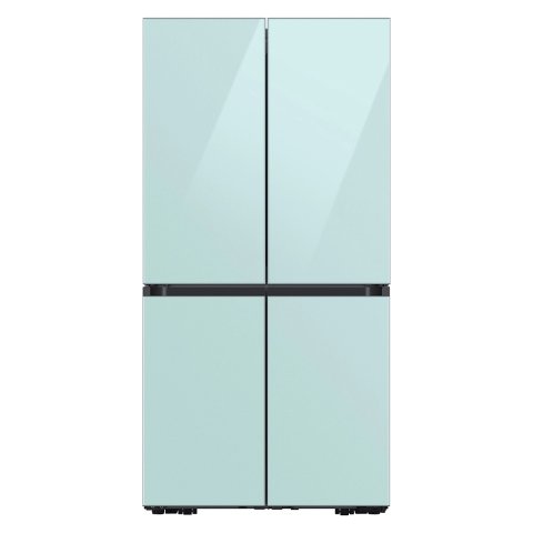 Bespoke 4-Door Flex™ Refrigerator (29 cu. ft.) in Morning Blue Glass ...