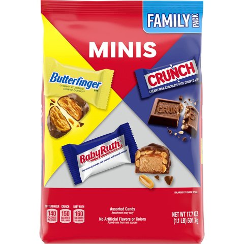Butterfinger, Crunch & Baby Ruth Mini Size Chocolate Candy Bars 17.7 ...