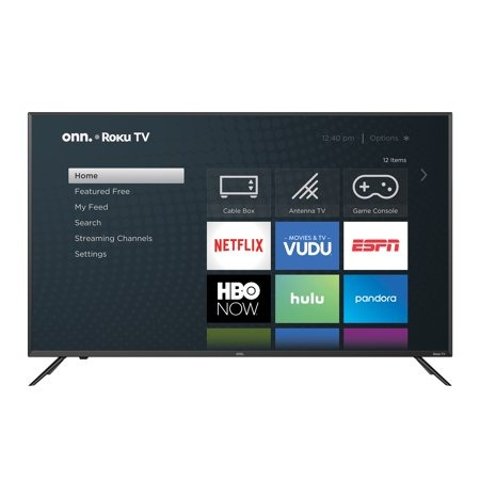 onn. 50" Class 4K Ultra HD (2160P) Roku Smart LED TV (100007147) onn 50 ...
