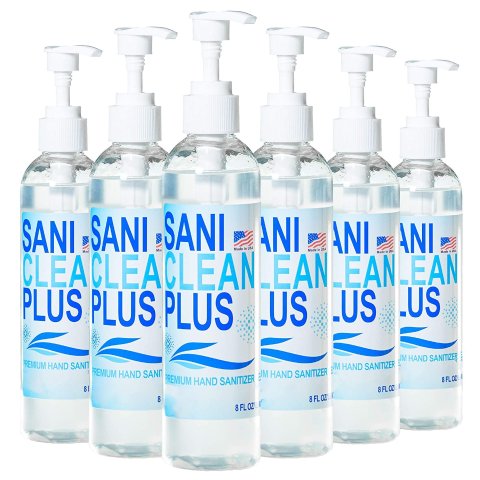 Sani Clean Plus (Case of 6) US Made Lemon Scented Hand Sanitizer Gel 70 ...