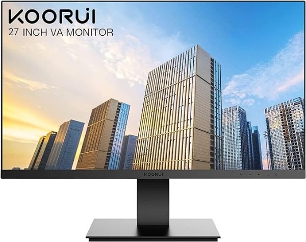 KOORUI 27 Inch FHD Monitor, Computer Monitor(1080P, 75HZ, HDMI+VGA, 99% ...