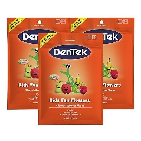 DenTek Fun Flossers for Kids, 75 Count, 3 Pack $3.84