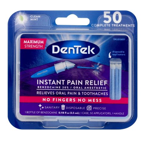 DenTek Instant Oral Pain Relief Maximum Strength Kit for Toothaches ...