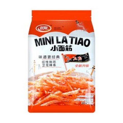 WEILONG Mini Latiao - Spicy Wheat Flour Strip Chili Snacks, 14 Bags, 12 ...