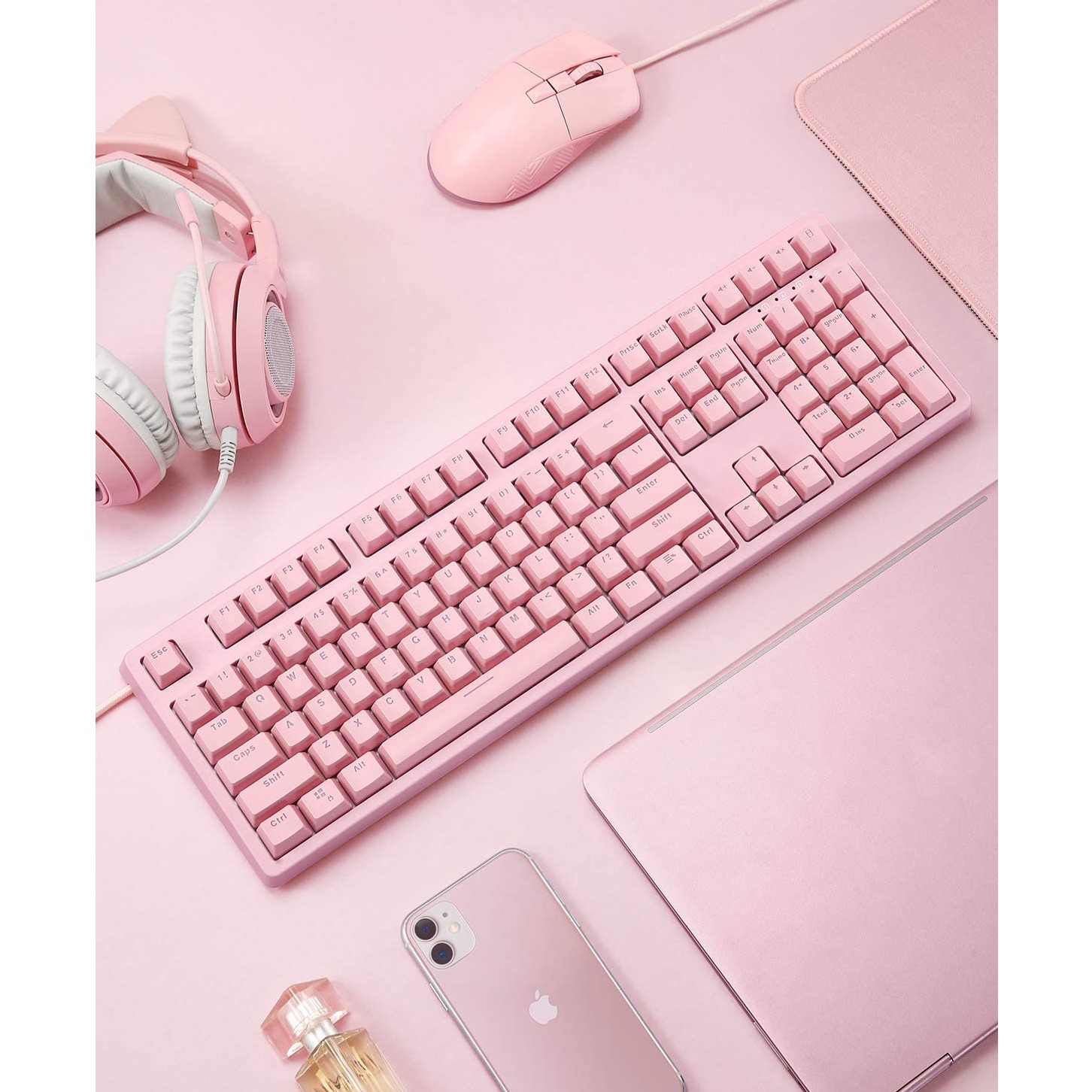 AUKEY KM-G15 Sakura RGB机械键盘 青轴 - 北美省钱快报折扣爆料