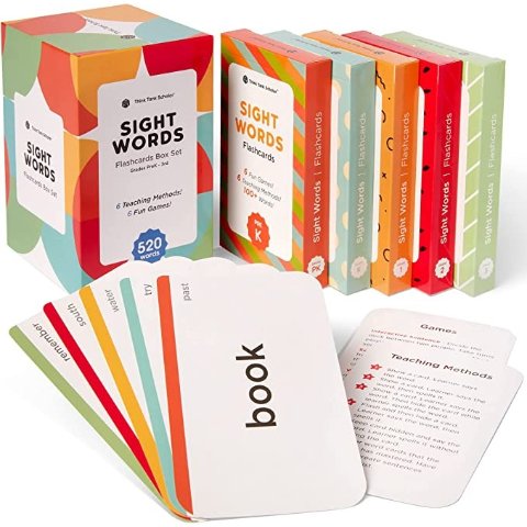Think Tank Scholar 520 Sight Words Flash Cards (Award-Winning) Set ...
