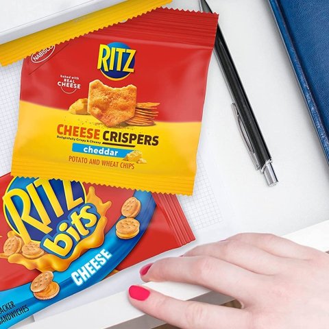 RITZ Bits Cheese Crackers & RITZ Cheese Crispers Cheddar Chips Variety ...