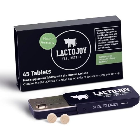 LactoJoy Lactase Tablets | Helps With Lactose Intolerance | Contains 45 ...