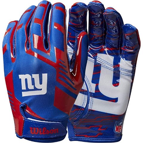 WILSON NFL Team Logo Stretch Fit Receiver Gloves - Adult and Youth ...