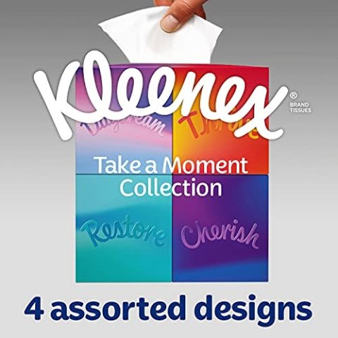Kleenex Take a Moment Collection Tissues - 12 Cube Tissue Boxes - In ...