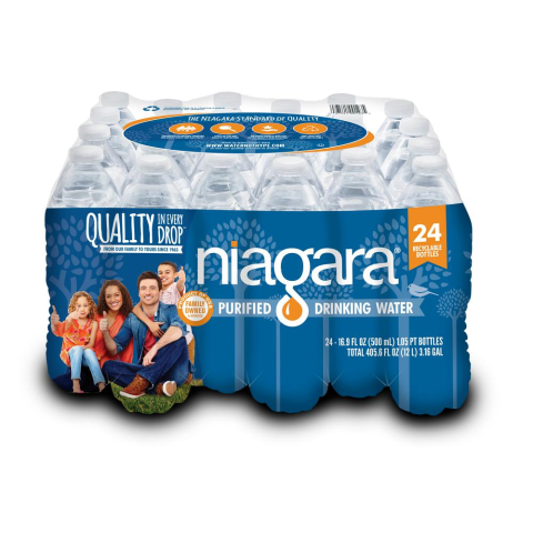 Niagara 16.9 fl. oz. Purified Drinking Water (24-Pack) $1.86