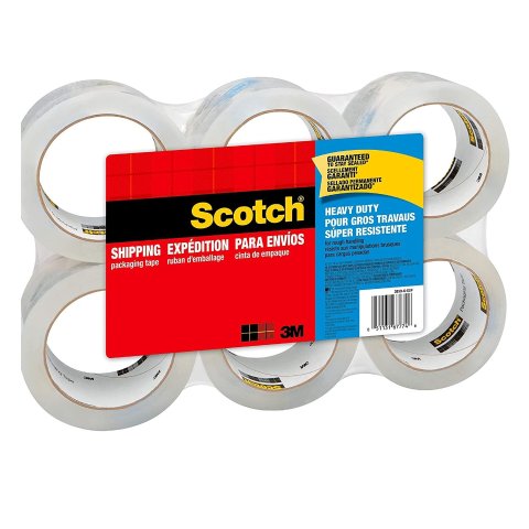 Scotch 超强韧打包胶带 1.88" x 54.6 yd 6卷 $12.26