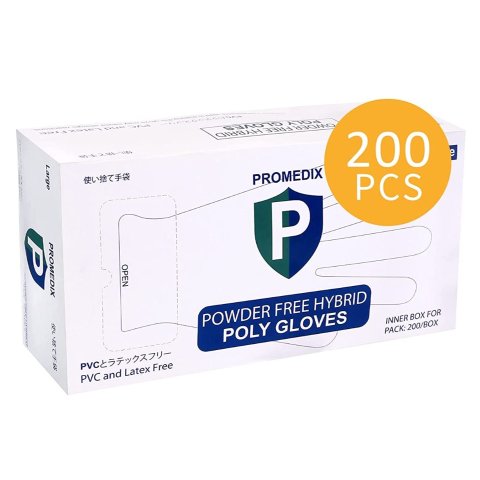 PROMEDIX P Disposable Gloves 200 PCS Hybrid Plastic Gloves - Dealmoon