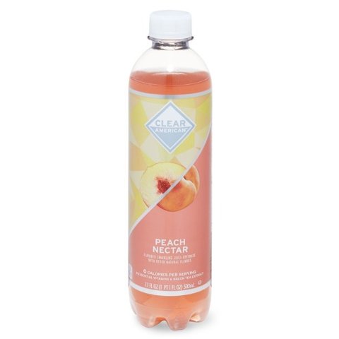 Clear American Peach Nectar Sparkling Water, 17 Fl Oz, Bottle Clear American 桃花蜜口味汽泡水 17 fl oz 0 ...