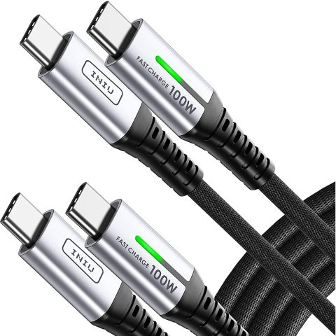 INIU USB C2C 数据线 100W PD 2米 2个装 $11.99