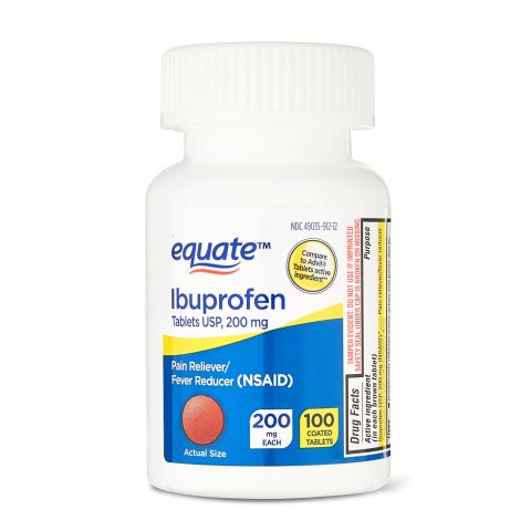 Ibuprofen Pain Reliever/Fever Reducer Coated Tablets, 200mg, 100 Count ...