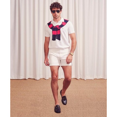 Supima® Cotton Trompe L'oeil Intarsia Polo Sweater 假两件polo衫 148.00 超值好货 | 北美省钱快报