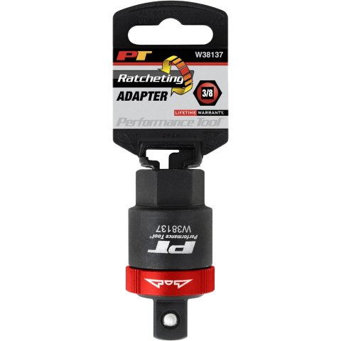 Performance Tool W38137 3/8-Inch Drive Ratcheting Adapter, $11.69