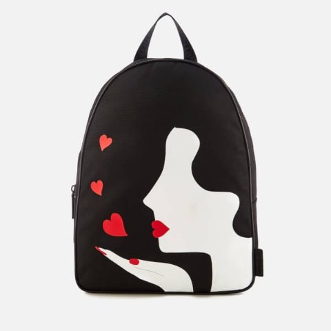 Lulu Guinness Women's Kissing Cameo Backpack - Black 双肩包 120.00 超值好货 ...
