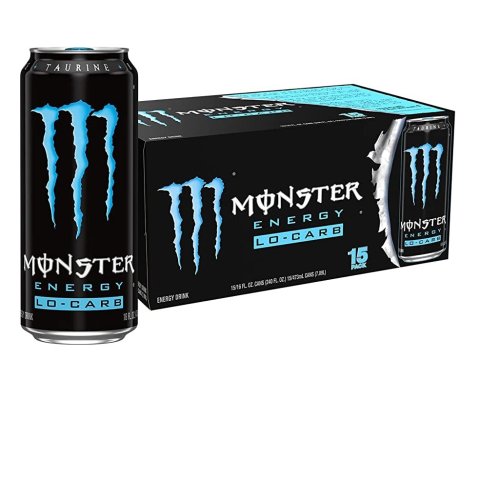 Monster Energy, Lo-Carb Monster, Low Carb Energy Drink, 16 Ounce (Pack ...