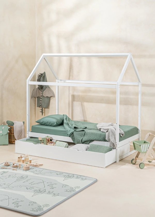 Coco house bed frame in white store