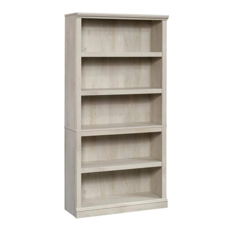 69.76 in. Chestnut Wood 5-shelf Standard Bookcase with Adjustable ...