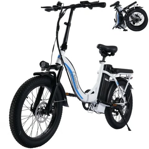 GEMINI 20" X 3.0 Fat Tire Electric Bike, 11.6Ah 36V Battery Folding E ...