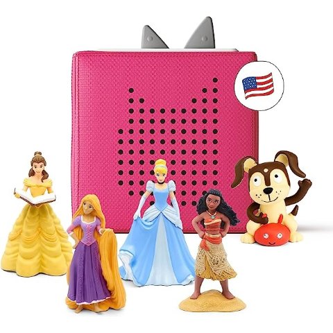Toniebox Audio Player Starter Set with Cinderella, Belle, Moana ...