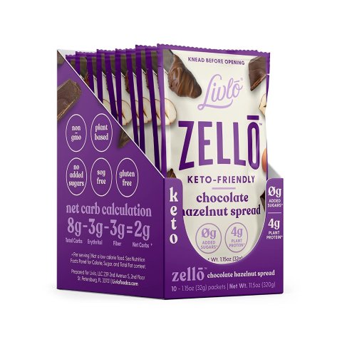 Livlo Keto Chocolate Hazelnut Spread 1.15oz (10 Count) $11.39