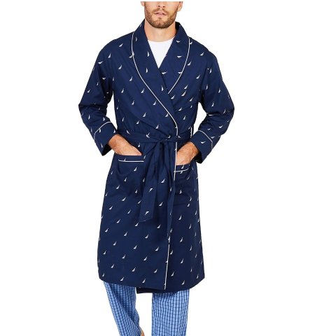Nautica mens Long-sleeve Lightweight Cotton Woven-robe $21.99