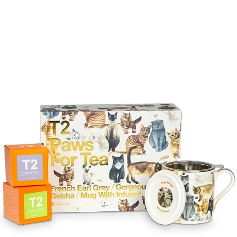 Paws For Tea - Cat Pack - T2 APAC | T2 TeaAU 小猫套装 茶叶+茶杯 50.00 超值好货 | 澳洲省钱快报
