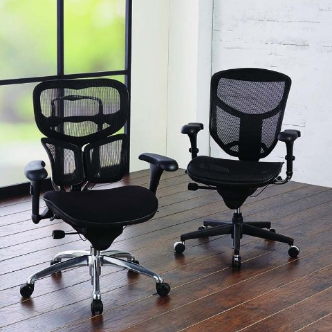 WorkPro® Quantum 9000 Mesh Multifunction Ergonomic Mid-Back Chair, Black