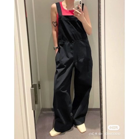 Wide-leg dungarees - BLACK - women | COS AU 阔腿工装裤 175.00 超值好货 | 澳洲省钱快报