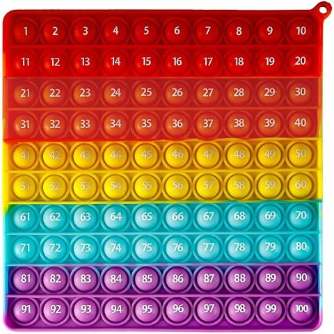 10 x 10 XXL 100 pop it with numbers, pop it set under 10 euros, fidget ...