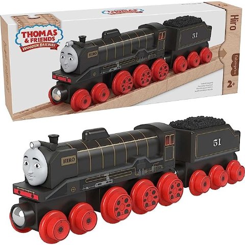 Thomas & Friends Wooden Railway Toy Train Hiro Push-Along Wood Engine ...