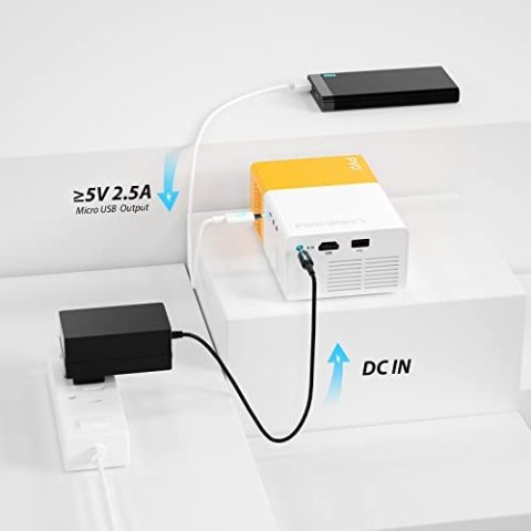 Mini Projector, PVO Portable Projector for Cartoon, Kids Gift, Outdoor ...