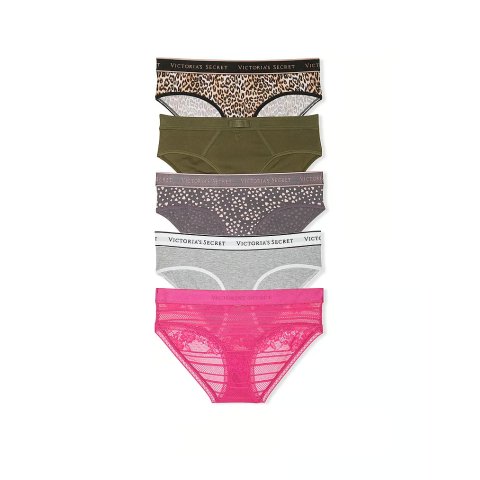 5-Pack Logo Cotton Hiphugger Panties 内裤 5条装 28.00 超值好货 | 北美省钱快报
