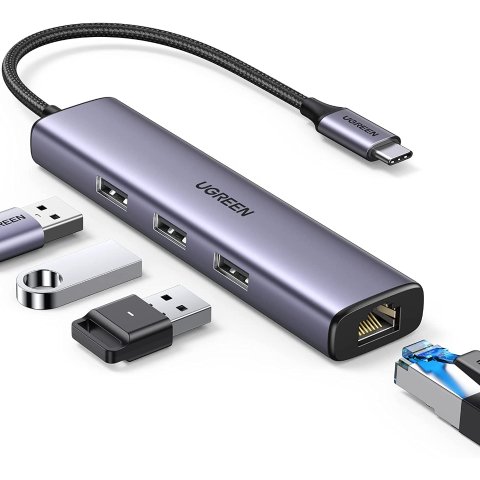 USB-C 4-Port Hub USB-C 扩展坞 3×USB3.0 1×千兆网口 19.99 超值好货 | 北美省钱快报