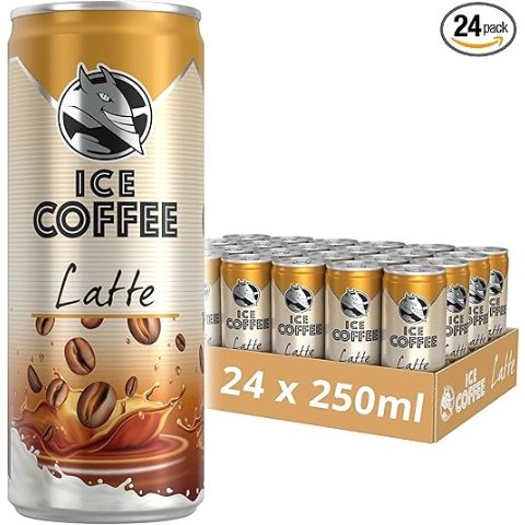HELL Ice Coffee Latte | 24 x 250ml Cans Multipack | 40mg/100ml Caffeine ...