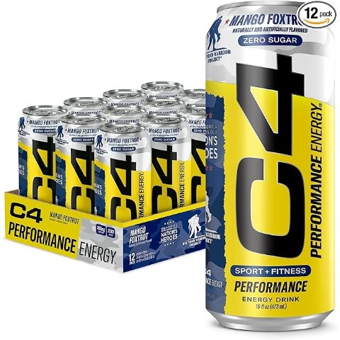 Energy Carbonated Zero Sugar Energy Drink, Pre Workout Drink + Beta ...