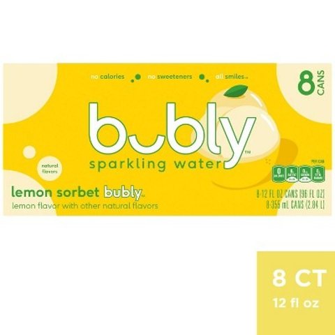 Target bubly Sparkling Water bubly Lemon Sorbet Sparkling Water - 8pk ...