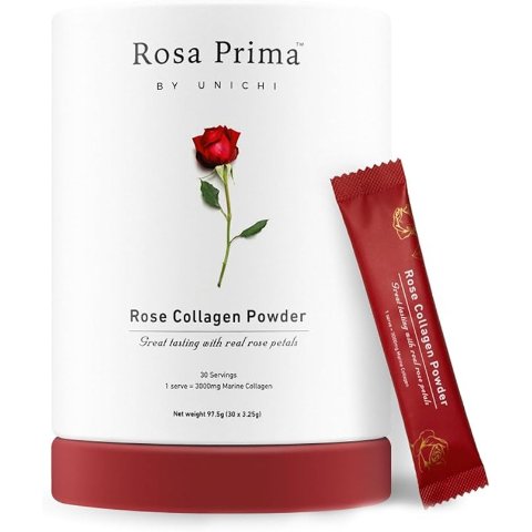 Unichi Rosa Prima Rose Collagen Peptides Powder Packets, Hydrolysed ...