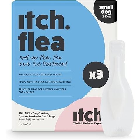 | Small Dog Flea & Tick Treatment Spot-On Solution | Dogs 2kg-10kg | Kills Fleas, Lice, Ticks ...