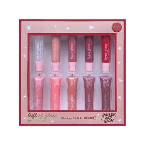 Holler and Glow Juicy Lip Gloss Tube Gift Set - 10ct Holler and Glow 唇釉 ...